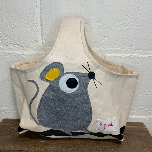 3 Sprouts | Accessories | 3 Sprouts Mouse Cotton Canvas Nursery Diaper ...